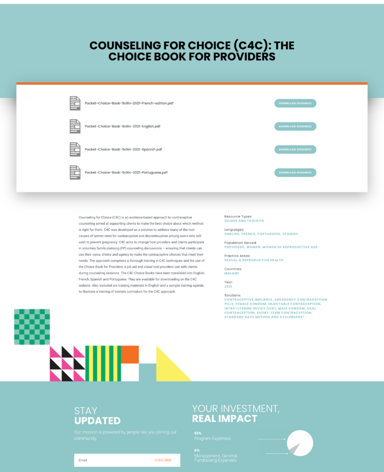 Counseling for Choice: The Choice Book for Providers - The Compass for SBC